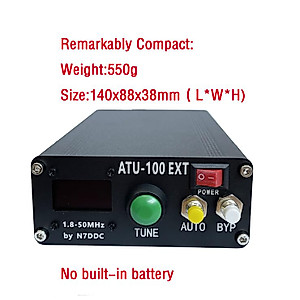 Malahit ATU-100 EXT Antenna Tuner 1.8-50MHz atu100 by N7DDC 7x7 0.96 Inch OLED 3.2 Firmware Programmed with Housing Assembled Machine with USB Cable（No Battery）