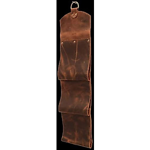 3 Bottle Wall Mounted Wine Rack. Space Saving Wine Rack, Leather Wall Wine Rack for Unique Wine Gifts for Wine Lovers. Wine Bottle Holder Doubles up as Leather Magazine Rack…