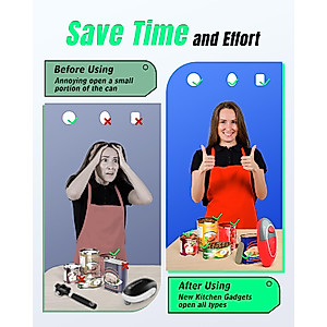 One Touch Electric Can Opener Open Almost Can with Smooth Edge, Electric Can Openers for Kitchen Food-Safe Magnetic Catches Cover, Electric Can Opener for Seniors, Arthritis and Chef