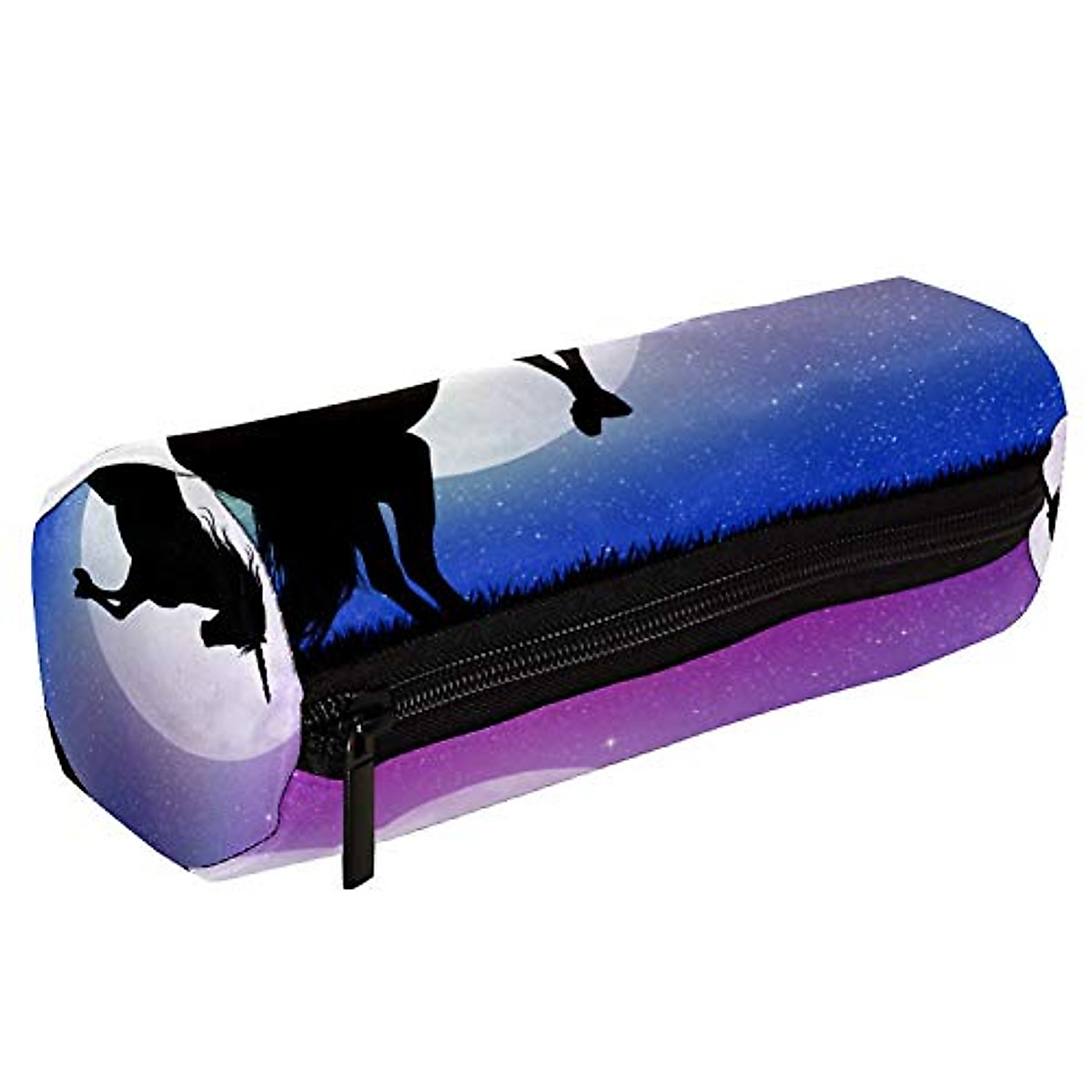 Unicorn in The Moonlight Pencil Bag Pen Case Stationary Case Pencil Pouch Desk Organizer Makeup Cosmetic Bag for School Office