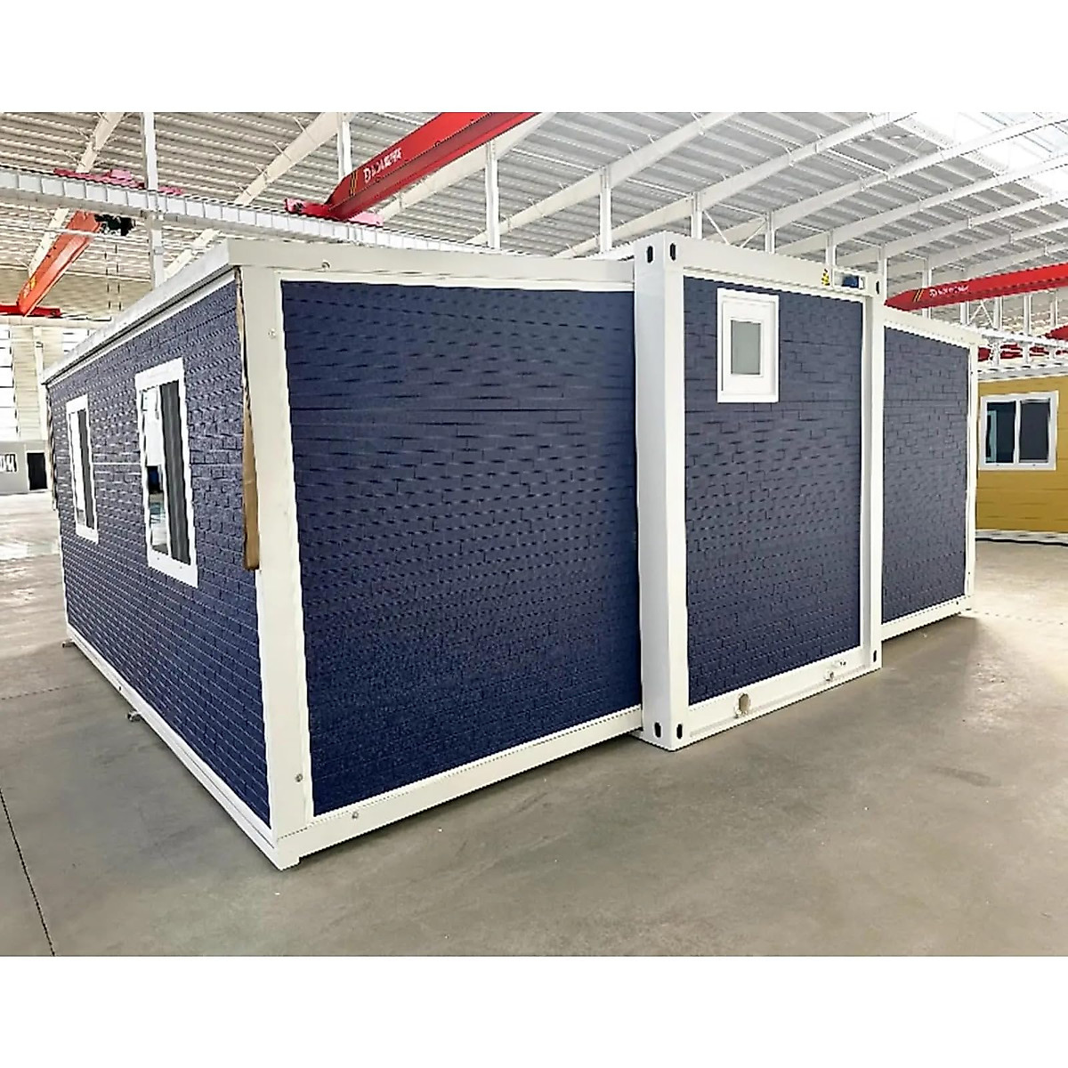 Portable Prefabricated Tiny House 20X20ft, Mobile Expandable House, Outdoor Storage, Modern Study Steel Storage House Garden Houses，Customizable Room, Kitchen, Bathroom and Balcony