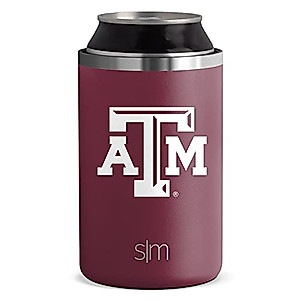Simple Modern Officially Licensed Collegiate Texas A&M Aggies Gifts for Men, Women, Dads, Fathers Day, Graduation | Insulated Ranger Can Cooler for Standard 12oz Cans - Beer and Seltzer