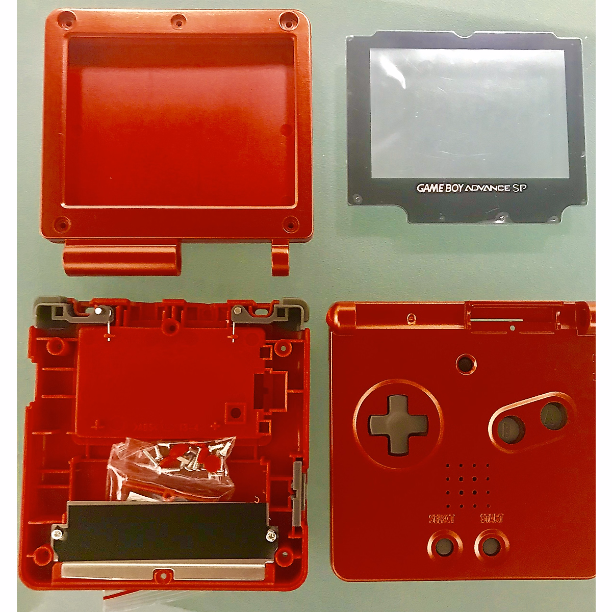 Game Boy Advance SP Shell Crimson Red
