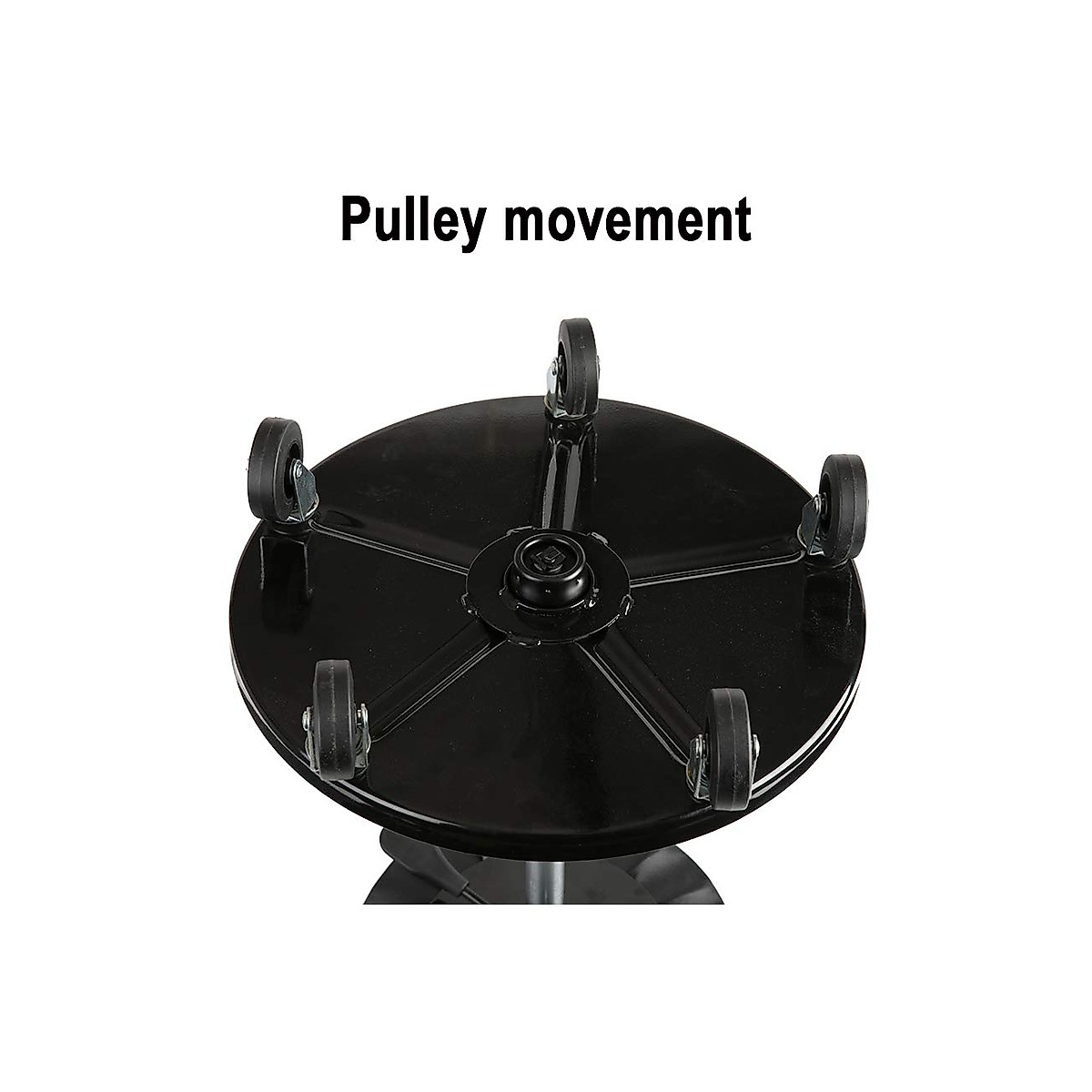 Aain® Adjustable Height Swivel Shop Seat with Tool Tray, Rolling Stool with Wheels/Casters For Garage Workshop and Auto Repair Shop(Black)