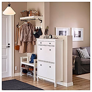 IKEA Hemnes Shoe Cabinet With 2 Compartments, White