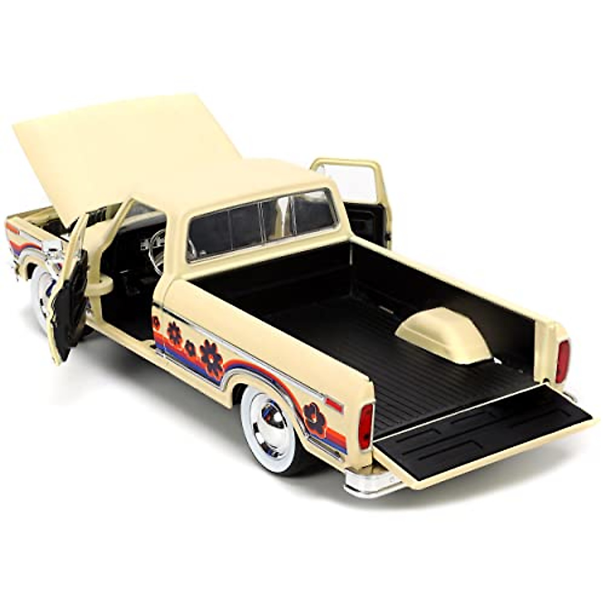 New Jada Compatible with 1979 Ford F-150 Pickup Truck Cream I Love 70's 1/24 Diecast Model Car by Jada 31609
