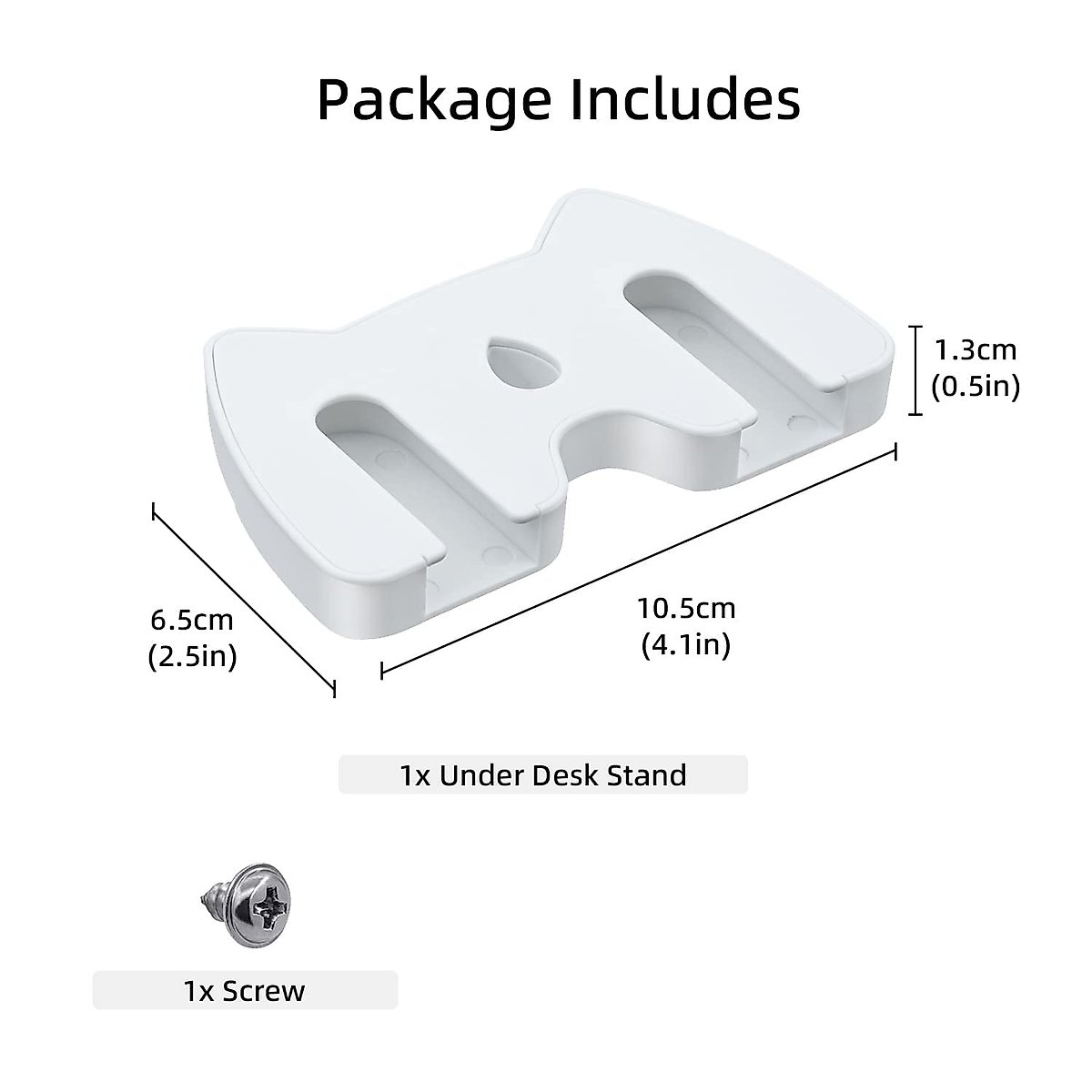 Mcbazel Under Desk Mount for Xbox Series X/S, Xbox One X/S, Xbox One, Xbox 360, Switch Pro Controller, Table Stand Holder Compatible with Xbox and Switch Pro Controller - White