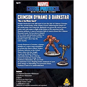 Atomic Mass Games Marvel: Crisis Protocol Crimson Dynamo & Dark Star Character Pack - Winter Guard Heroes, Tabletop Superhero Game, Ages 14+, 2 Players, 90 Minute Playtime, Made