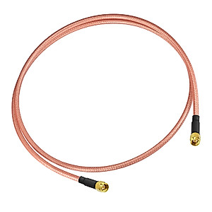 Eightwood SMA Male to SMA Male Cable RG400 Low Loss Coax 3 Feet for 4G LTE Antenna, WiFi Antenna, Wireless Router, Ham Radio