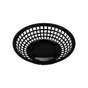 GET RB-820-BK Round Serving / Bread Basket, 8", Black (Set of 12)