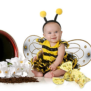 100 Pieces Bees Cellophane Bags Bees Candy Bags Bees Goodie Bags Bees Party Treat Bags with 150 Pieces Gold Twist Ties for Party Favors