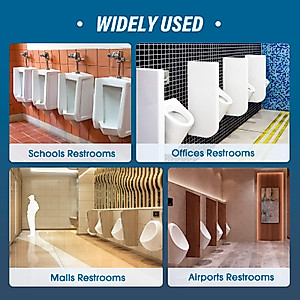 Urinal Mats Commercial Non Slip Splash Mat Floor Urinal Pads for Men Restroom Office Dark Gray 6 Pack for Bathroom Toilet Bulk Washable Disposable Large(17Inch x20.5Inch)