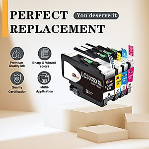 Clorisun LC3035 3035 LC3033 Ink Cartridge Replacement for Brother LC3035 3035 LC3033 3033 with MFC J995DW J805DW J815DW J995DWXL J805DWXL Printer (Black Cyan Magenta Yellow, 4-Pack)