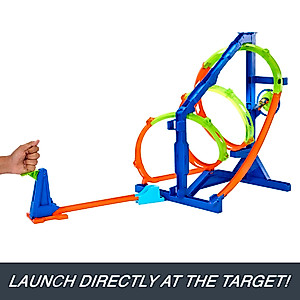 Hot Wheels Toy Car Track Set Corkscrew Twist Kit with 1:64 Scale Car, 2 Ways to Play, Connects to Other Tracks