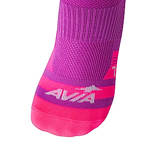 Avia Women's Low Cut Socks - 6 Pack Performance Cushion Comfort No Show Socks - Breathable Athletic Socks for Women (4-9), Size 4-9, Purple/Grey