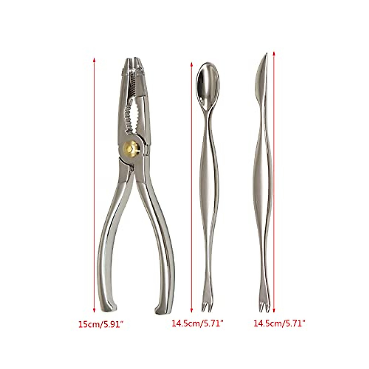 Prawn Peeler Portable Seafood Tool Stainless Steel Crab Shrimp Gadgets Lobster Clamp Pliers Set Kitchen Accessories Seafood Tool Kit