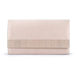 Mulian LilY M052 Satin Rhinestones Evening Bags Party Bridal Clutch Purse For Women Prom Clutch Champagne