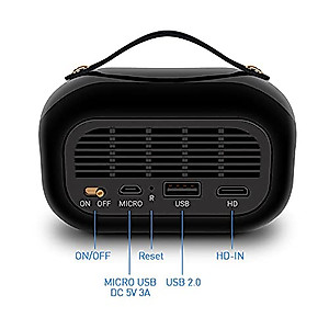 CXDTBH Mini DLP Projector Portable Outdoor Movie Home Cinema for Smartphone