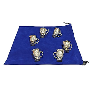 Anti Tarnish Silver Storage Bag 3Pcs, Velvet Fabric Blue Cloth Bag for Silver Storage, Resistant Jewelry Flatware, Silverplate, Silver Storage Silver Protection Bags, 13"x10" 3Pcs