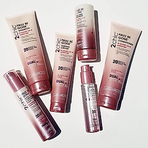 GIOVANNI 2chic Leave-In Conditioning Styling Elixir - Anti-Frizz Natural Hair Smoothing Formula with Shea Butter & Sweet Almond Oil, Macadamia, Detangler, Paraben Free, Color Safe Conditioner - 4 oz