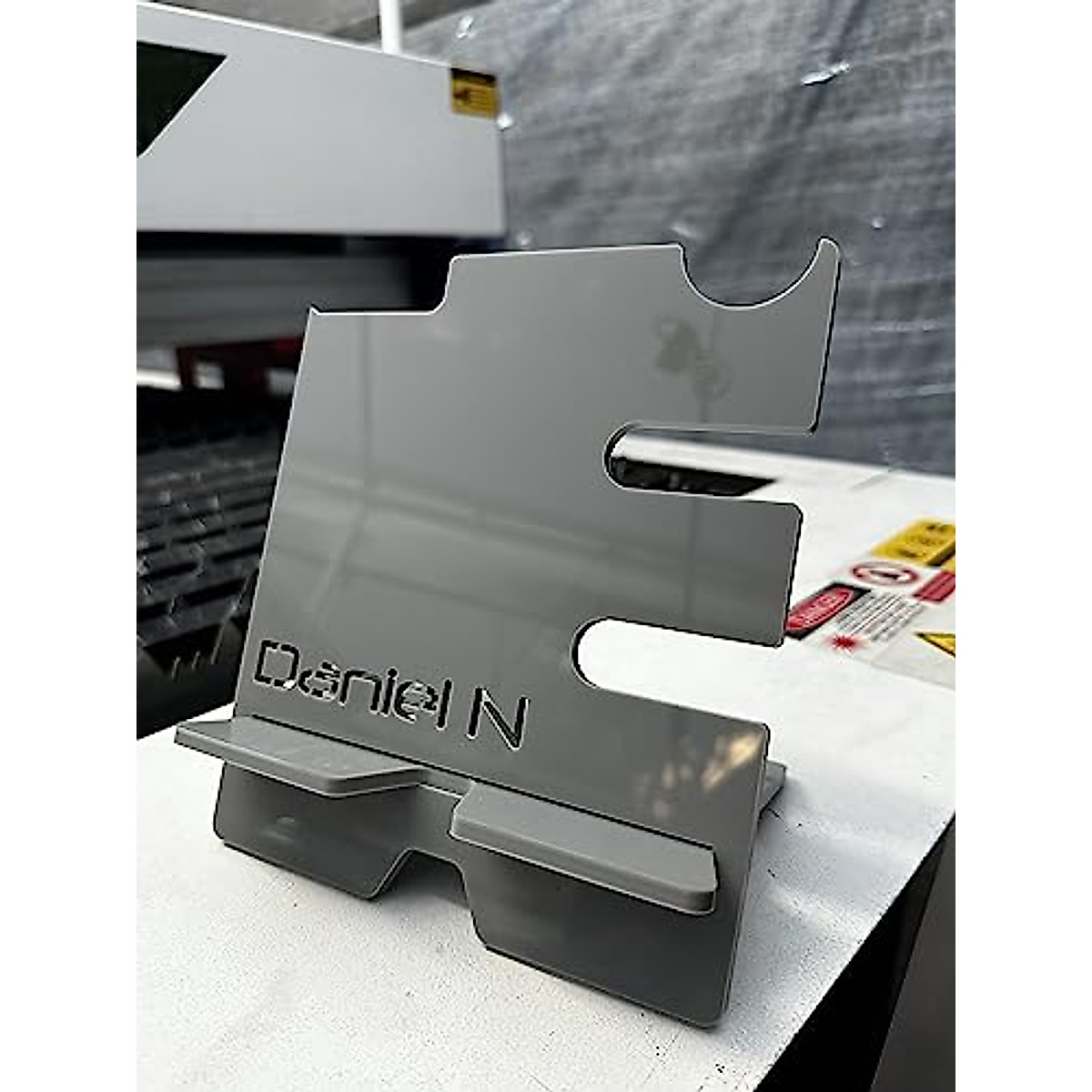 Multi-purpose Desktop Stand For Phone, Watch, & Keys, Handcrafted With Premium Acrylic, Laser-Cut, Compact 8x7", Phone & Watch Charging Station, Gift Versatile Desk Organiser, Easy Assembling