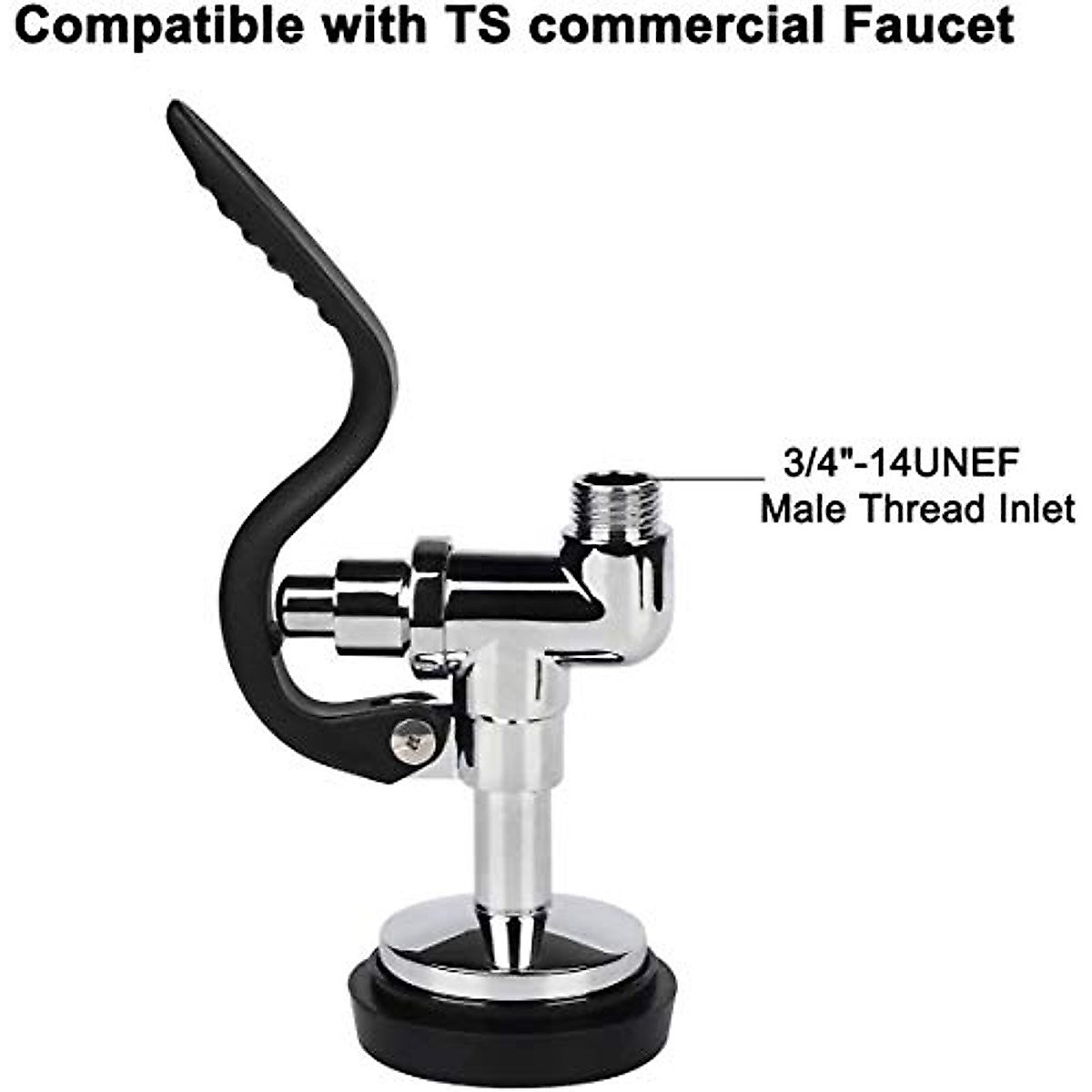 XIUBE Pre-Rinse Spray Valve for Commercial Kitchen Sink Faucet, Commercial Faucet Sprayer Head Replacement Kit with 1.42 GPM Spray Face for Restaurant Industrial Faucets