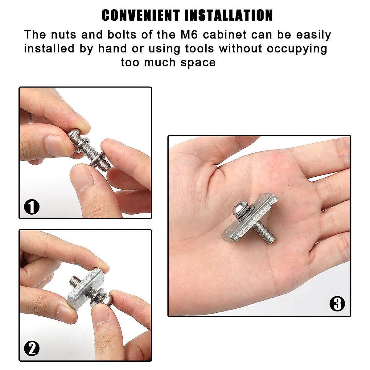 AIEX 8pcs Screws Kit Fit Rhino-Rack Pioneer Rotopax M6 304 Stainless Steel Machine Screws for Rhino Rack Pioneer Rotopax Screws Nut Kit Machine Screws Accessories for Car Bracket 43203 (25mm)