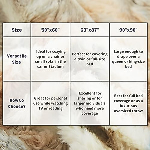 Tache 90x90 Oversized Soft Warm Tan Brown Blue Russian Lynx Faux Fur White Sherpa Bed Blanket, Full, Queen Size