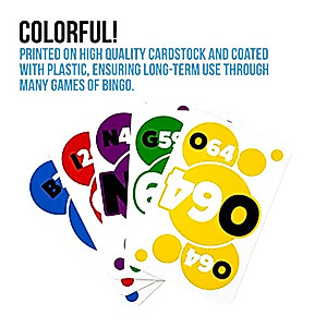 Regal Games - Standard Bingo Calling Cards - 2.5" x 3.5" - High Contrast Numbers & Letters - Durable Plastic Coating - Cardstock - 75 Count (B1 - O75)