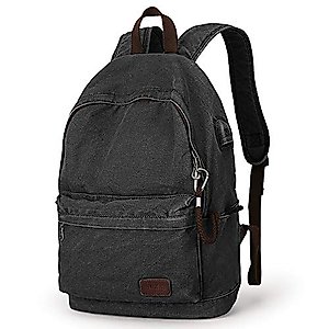 Canvas Backpack Lightweight Travel Daypack Student Rucksack Laptop Backpack One_Size