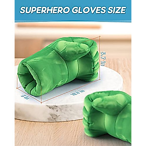 neexan Superhero Birthday Party Supplies pair of Soft The Superhero Toys For Kids Good For Halloween,Christmas,Cosplay (1 Pair Light Green)