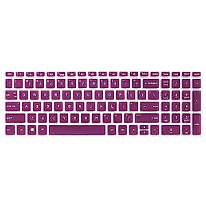 Keyboard Cover Compatible with 15.6" HP Pavilion x360 15-BR075NR, HP Envy X360 15M-BP012DX 15M-BP011DX 15M-BQ021DX, HP Pavilion 15-bs 15-bw 15-cb 15-cc 15-cd Series, 17.3" HP Envy 17M-AE111DX (Purple