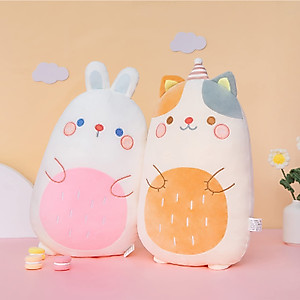 Tuscyvk Cat Stuffed Animal Toys Dolls, 16 Inch Super Soft Cute Cat Plush Pillow Toy, Soft Hugging Pillow Plushie Toy Birthday Gifts for Boys and Girls, Valentine, Christmas