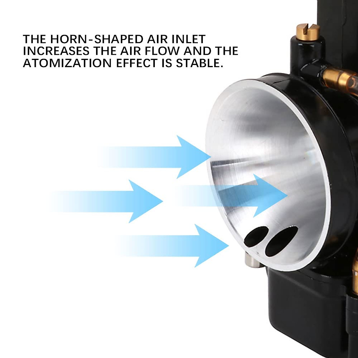 JFG RACING PWK 21mm Carburetor Motorcycle Racing Carb Universal For 50cc to 100cc Pit Dirt Bike Motocross Enduro On/Off Road ATV Quad Scooter Black