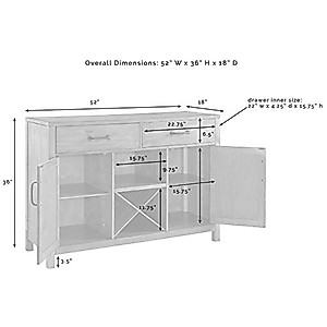 Crosley Furniture Roots Sideboard, Natural