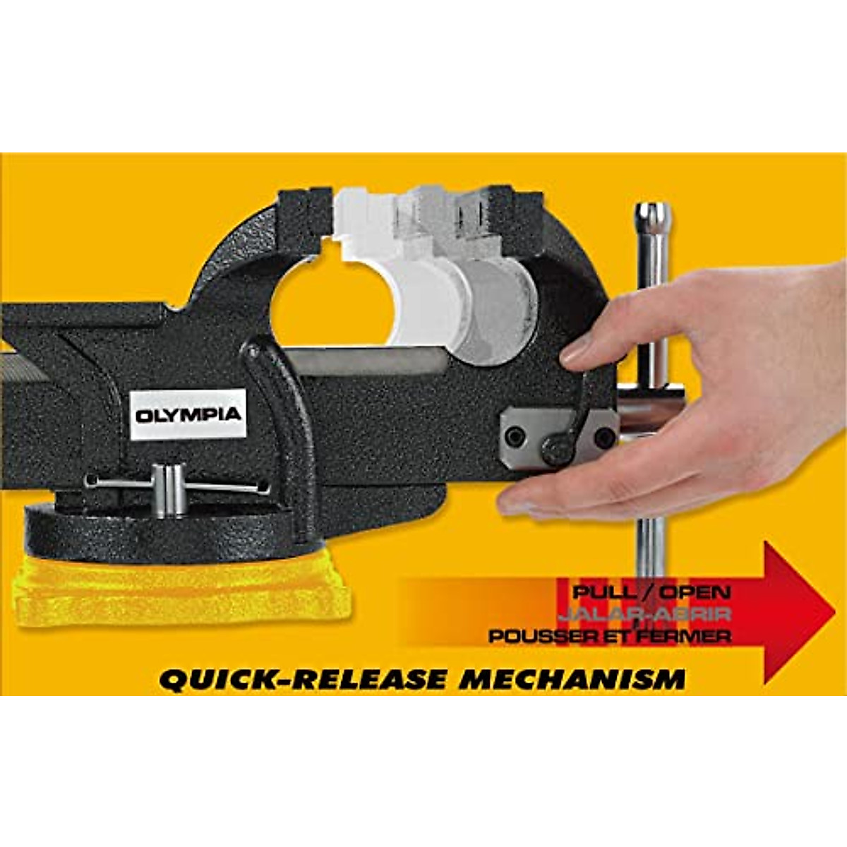Olympia Tools 38-647 6in One-Hand Operation Quick Release Bench Vise