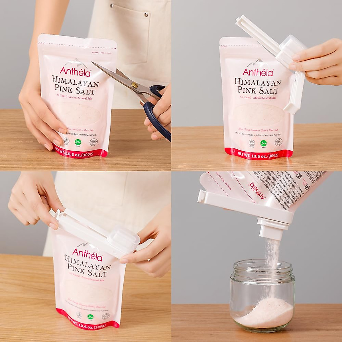 Yvey Food Clip Set, 2 Sizes, Flip-Up Chip Bag Clips for Airtight Food Storage, Durable Plastic Sealing Clips (Square)