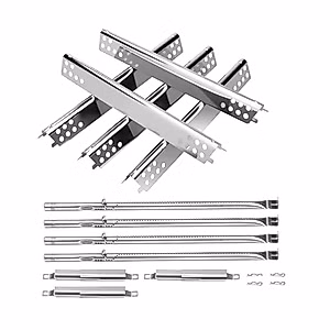 UikJOY Grill Replacement Parts for Charbroil Performance 5 Burner Grill 463347519, 463347518, 463347017, 463673017, 463376018P2, 17.75" Burner, Stainless Steel Heat Shield for Char Broil Parts