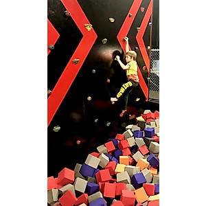 Isellfoam Foam Pit Cubes/Blocks 500 pcs. (BLUE) 4"x4"x4" Flame Retardant Foam Blocks for Gymnastics, Freerunning and Parkour Courses, Skateboard Parks, BMX, Trampoline Arenas, Made in USA