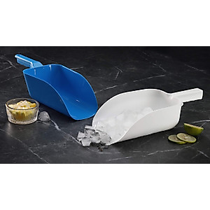 New Star Foodservice 34462 Polycarbonate Plastic Utility Ice Scoop. Blue, 64-Ounce