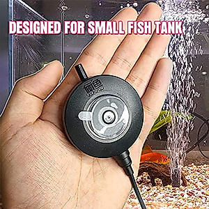 Quiet Mini Air Pump for Aquarium 1.0 Watt Fish Air Pump for 1-20 Gallon Fish Tank with Accessories，Adding Oxygen to Ornamental Fish