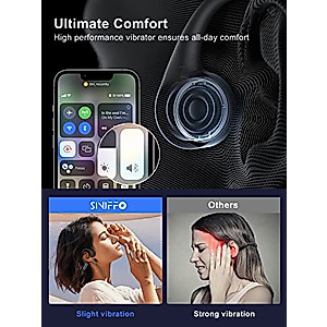 Siniffo Upgraded Bone Conduction Headphones Wireless Bluetooth 5.3 Open Ear Sports Earphones with Mic, Sweat Resistant Headset for Workout, Running, Gym, Hiking, Driving, Cycling, Climbing