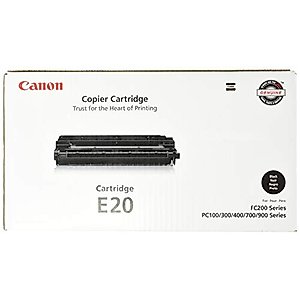 Canon Genuine Toner, Cartridge E20 Black (1492A002), 1 Pack, for Canon PC100 / 300/400 / 530/700 / 900 Series Peronal Copiers