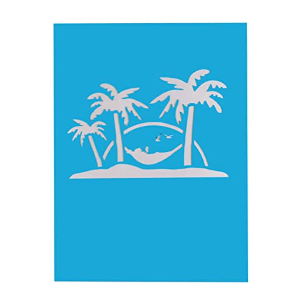 iGifts And Cards Funny Woman Relaxes on Beach 3D Pop Up Greeting Card – Happy Birthday Card For Her, Wife, Cute Tropical Sunshine Vacation, Congratulations On Your Retirement, 6" X 8"