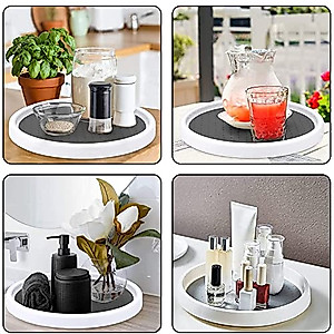 Suner 3 Pack Pantry Cabinet Lazy Susans Turntable, 12” Non-Slip Kitchen Storage Spice Rack Spinning Organizer, 360 Degree Rotating for Cabinet, Kitchen, Countertop, Spices, Condiments