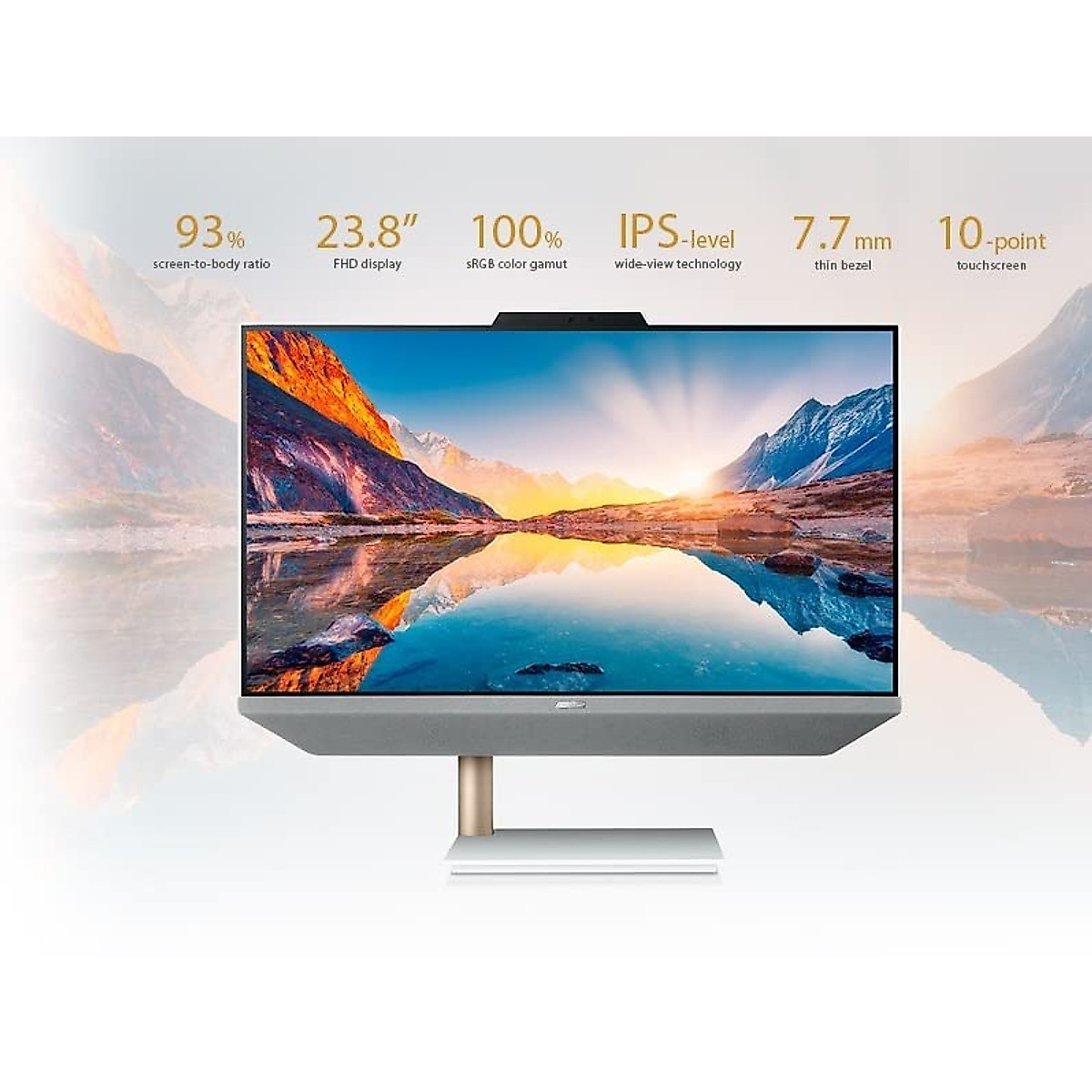 ASUS Zen AiO 24 Touch 4TB SSD 64GB RAM Extreme (AMD Ryzen Processor with 6 Cores and Max Boost 4.00GHz, 64 GB RAM, 4 TB SSD, 24" FHD Touchscreen, Win 10) Desktop All in One PC Computer M5401