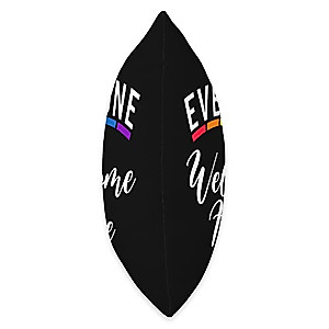 LGBTQ Gifts & Accessories Everyone is Welcome Here Bisexual Lesbian Gay Pride Throw Pillow, 18x18, Multicolor