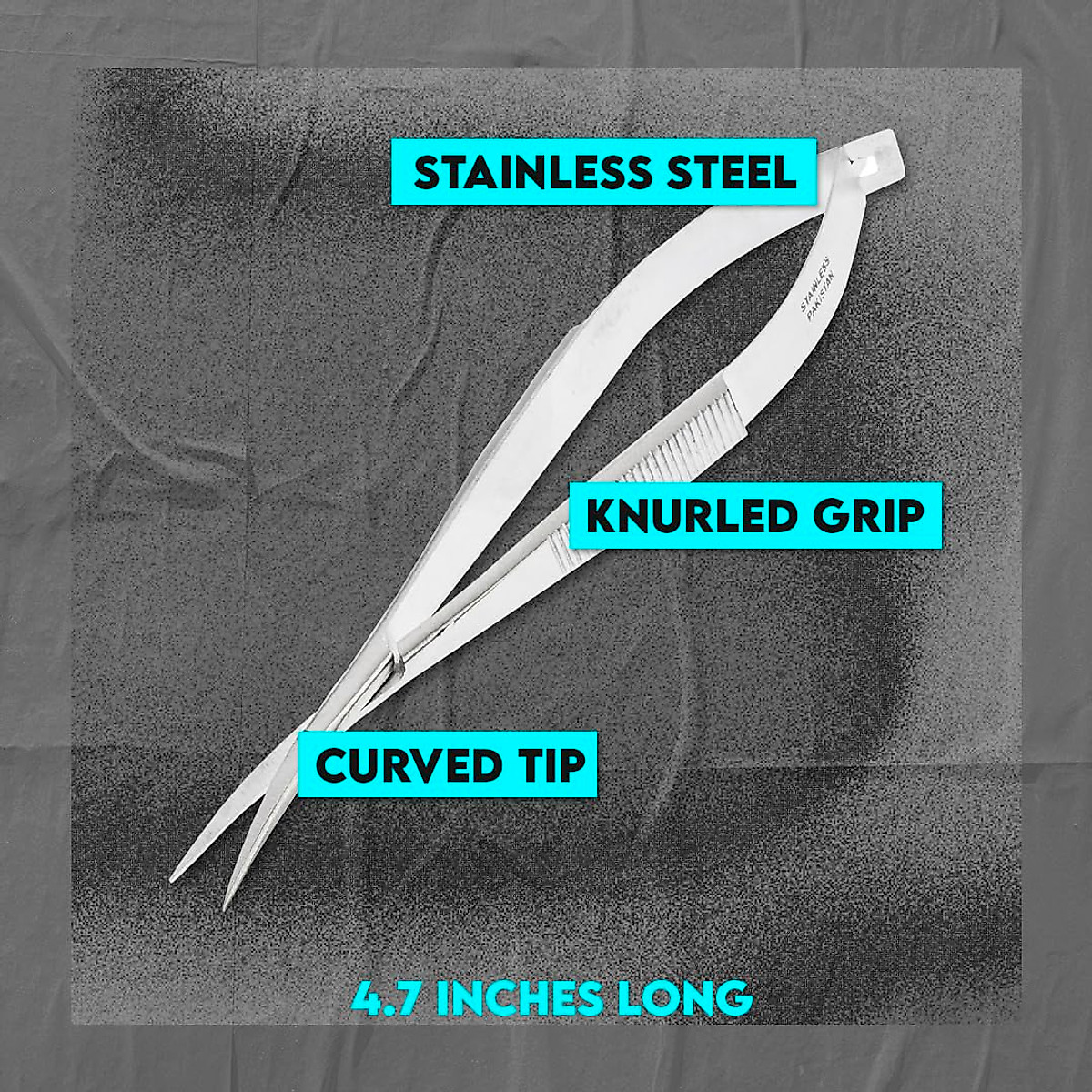 SE 4-1/2" Curved Iris Scissors with Spring - SP46C