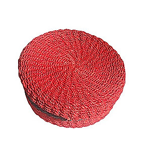 Green Breeze Imports Red Handmade Abaca Tortilla Basket