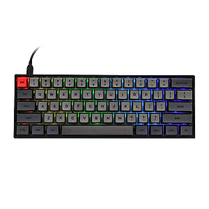 EPOMAKER SKYLOONG SK61 61 Keys 60% Hot Swappable Programmable Mechanical Gaming Wired Keyboard with RGB Backlit, NKRO, Water-Resistant, Type-C Cable for Win/Mac/Gaming (Gateron Optical Black, Black)